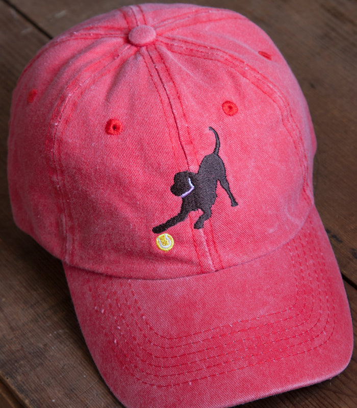 Red Embroidered Labrador Hats – JusLabs